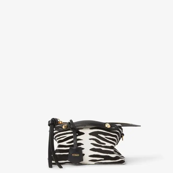 Fendi By The Way Soft Mini Tiger-print Cavallino Leather Bag - [black]